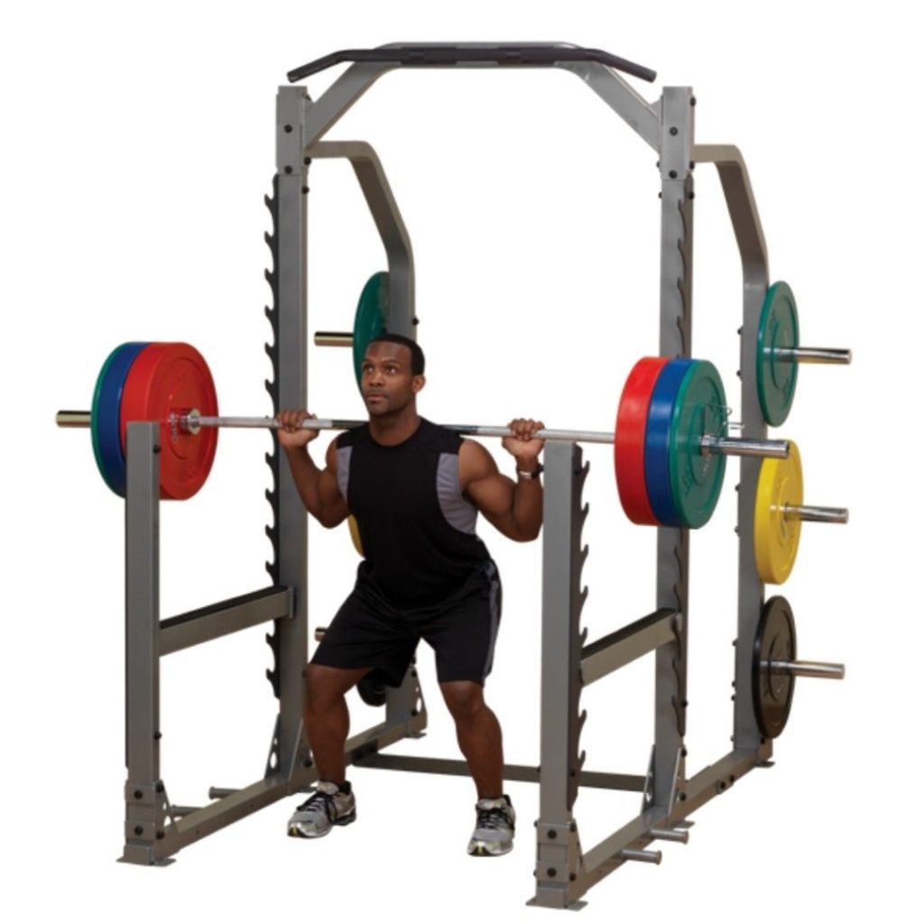 Body-Solid Extended Power Cage | Squat Rack Gym Package w/ Bench