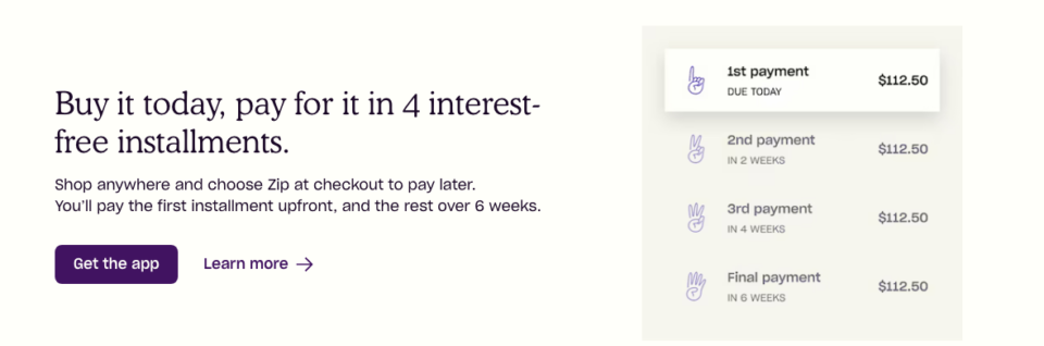 Split your purchase with Zip (Previously QuadPay) - Expert Fitness Supply